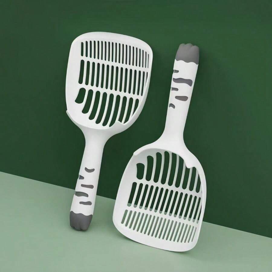 1pc Large Easy-To-Clean Pet Waste Scoop In White, For Removing Cat And ...