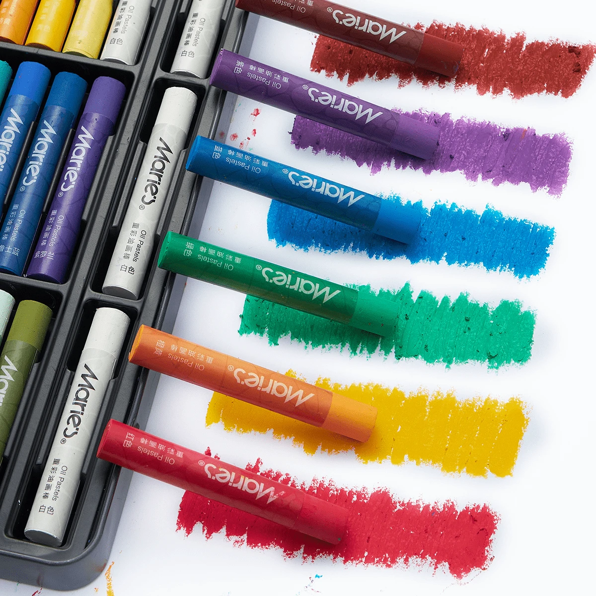 Oil Pastel, 24 Vibrant Colors Soft Oil Pastel Set, Creamy Texture Easy ...