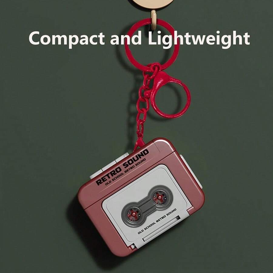 The New Mini Retro Recorder Keychain Cassette Can Play Music Recording ...