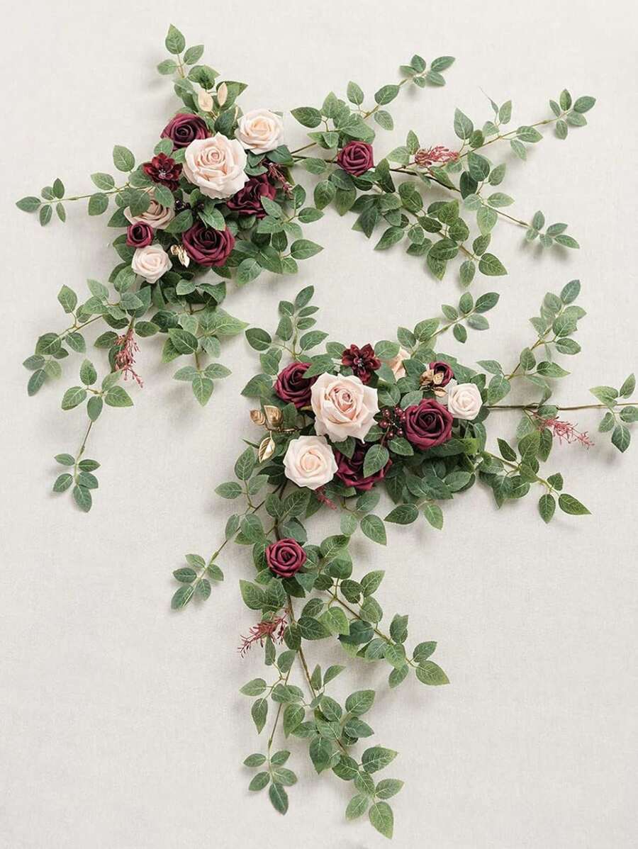 2PCS Artificial Flower Swags ,Wedding Flower Greenery Arrangements For ...