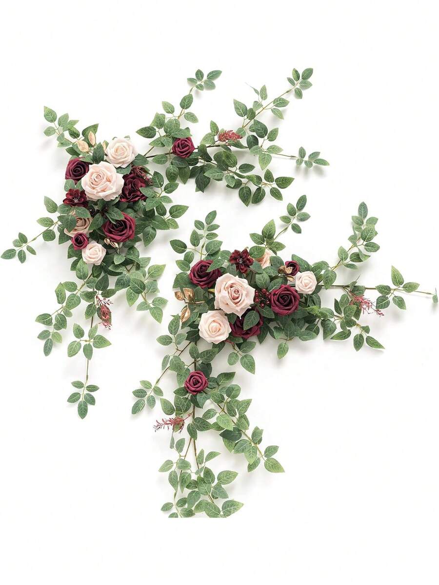 2PCS Artificial Flower Swags ,Wedding Flower Greenery Arrangements For ...