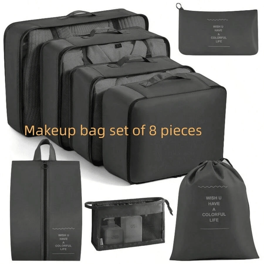 6/7/8/9/10/11pcs Portable Travel Storage Bag Set - Organize Your ...