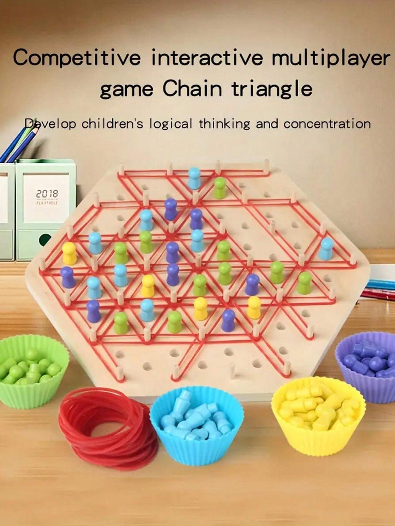 Triangle Chain Chess, Early Education Interactive Chessboard Toy ...