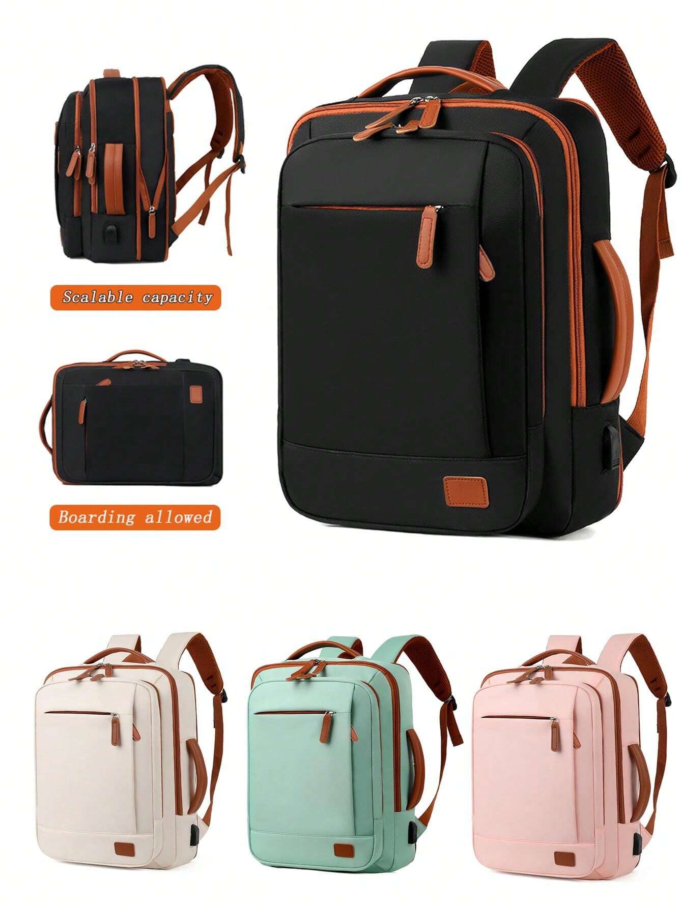 Expandable Multi-Functional Laptop Backpack With Wet-Dry Separation For ...