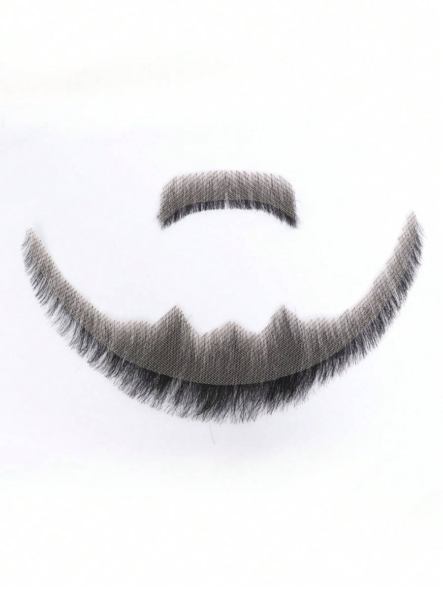 Barba simulada con pelo natural para hombres, barba falsa invisible de ...