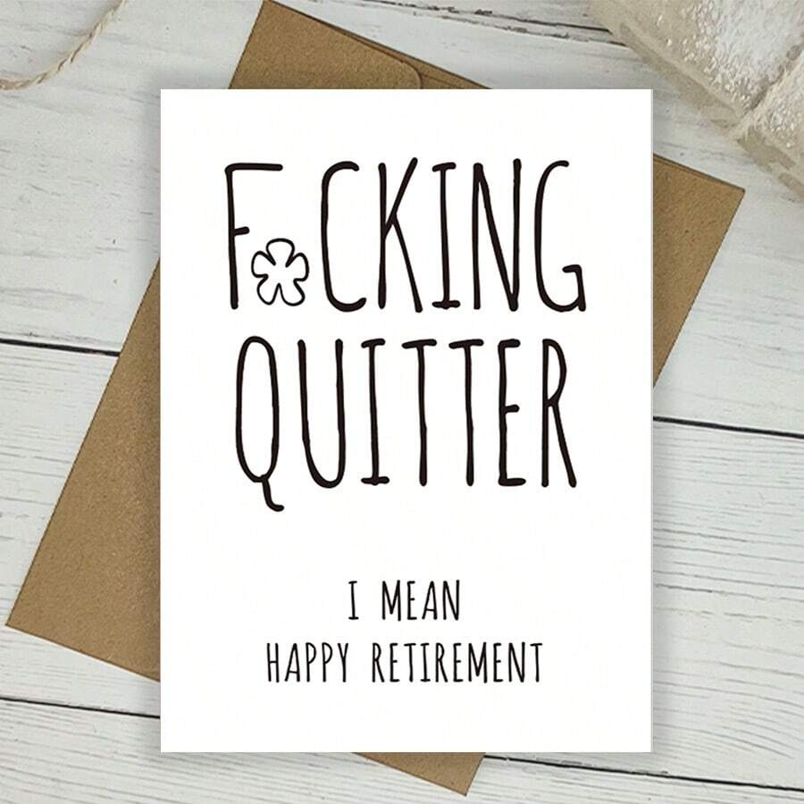 Funny Happy Retirement Card, Rude Retirement Gifts, Funny Retirement ...