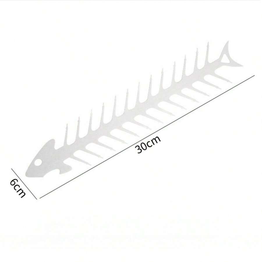 DIY Stainless Steel Fish Bone Shape Kebab Skewer Rack, BBQ Tool For ...