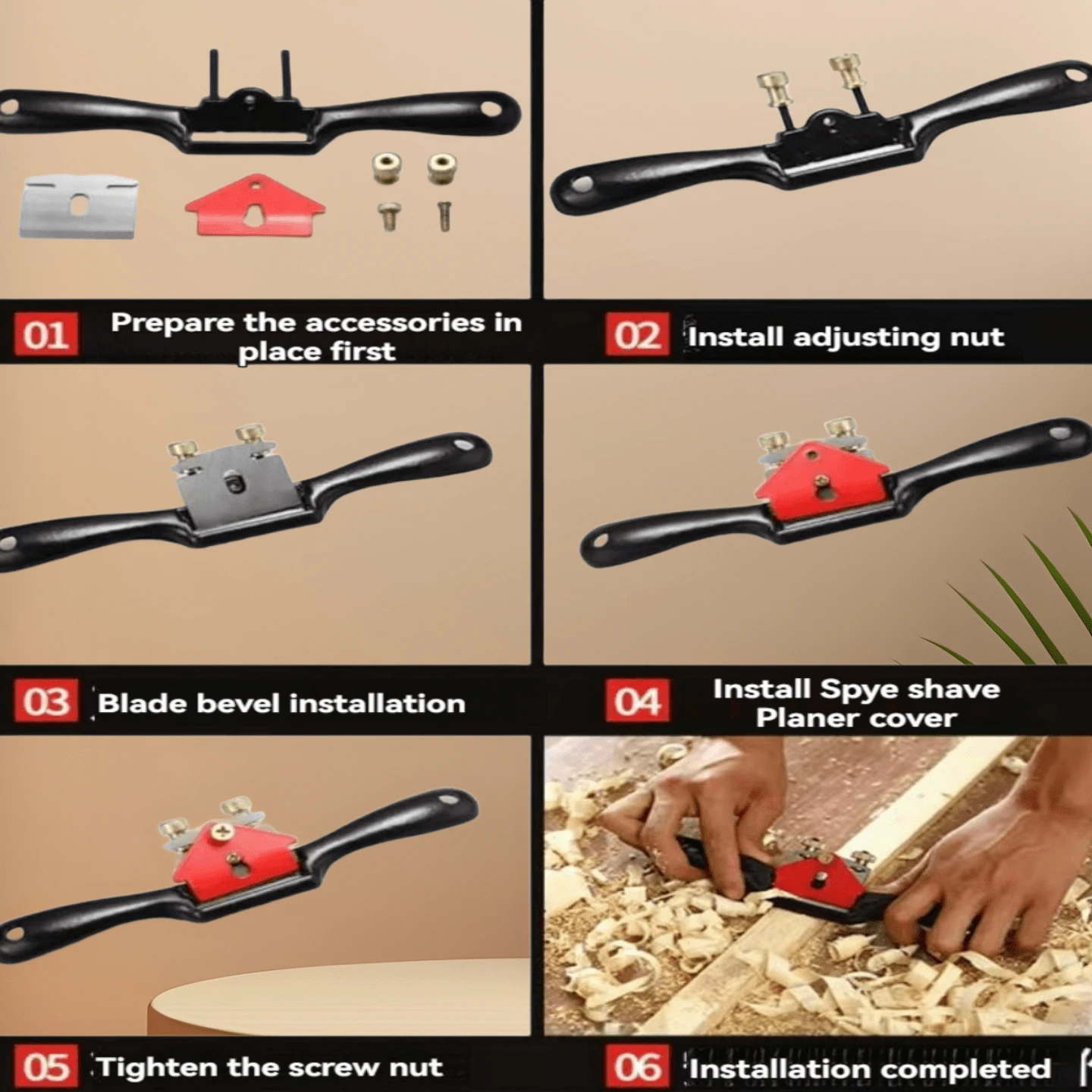 Adjustable Hand Push Plane Woodworking Planer Tool, Carpenter Household ...