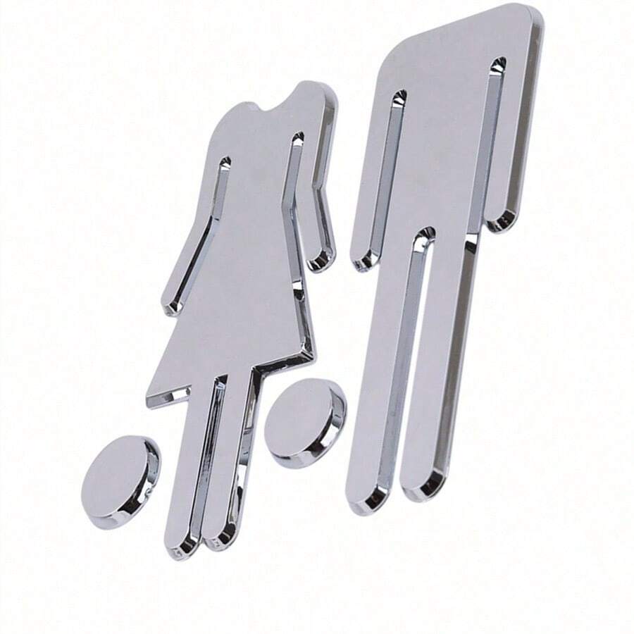 A Set 4inch Toilet Signage Toilet Door Number 3D Three-Dimensional ...
