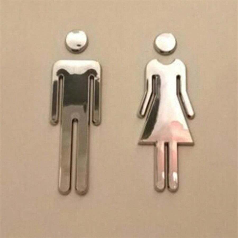 A Set 4inch Toilet Signage Toilet Door Number 3D Three-Dimensional ...