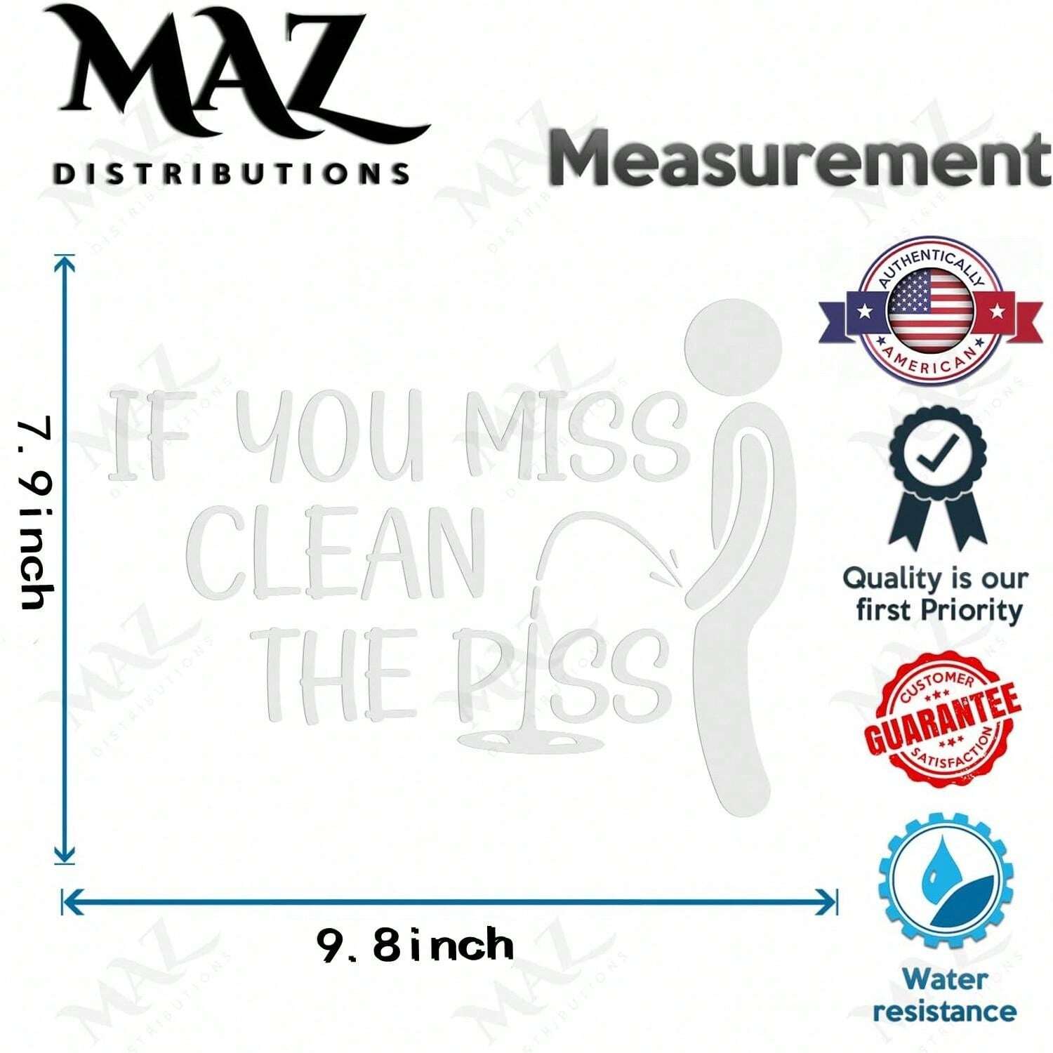 If You Miss Clean The Piss Stickers - Vinyl Toilet Stickers For ...