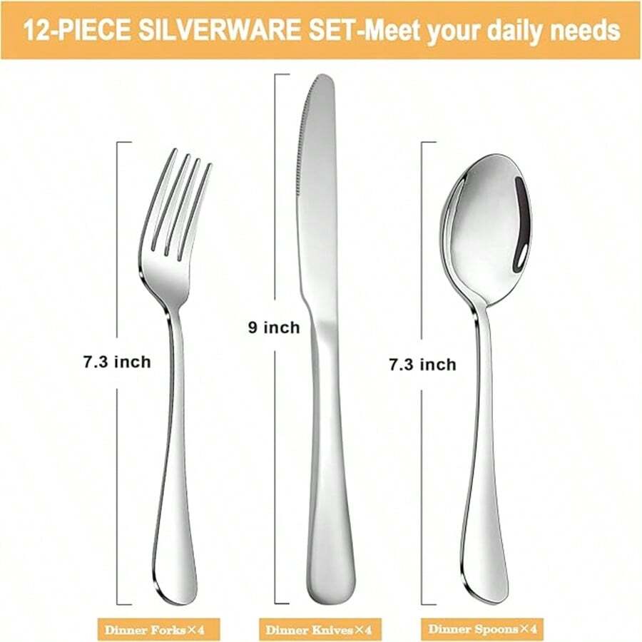 3pcs Premium Steak Knife And Fork Set, High-End Stainless Steel ...