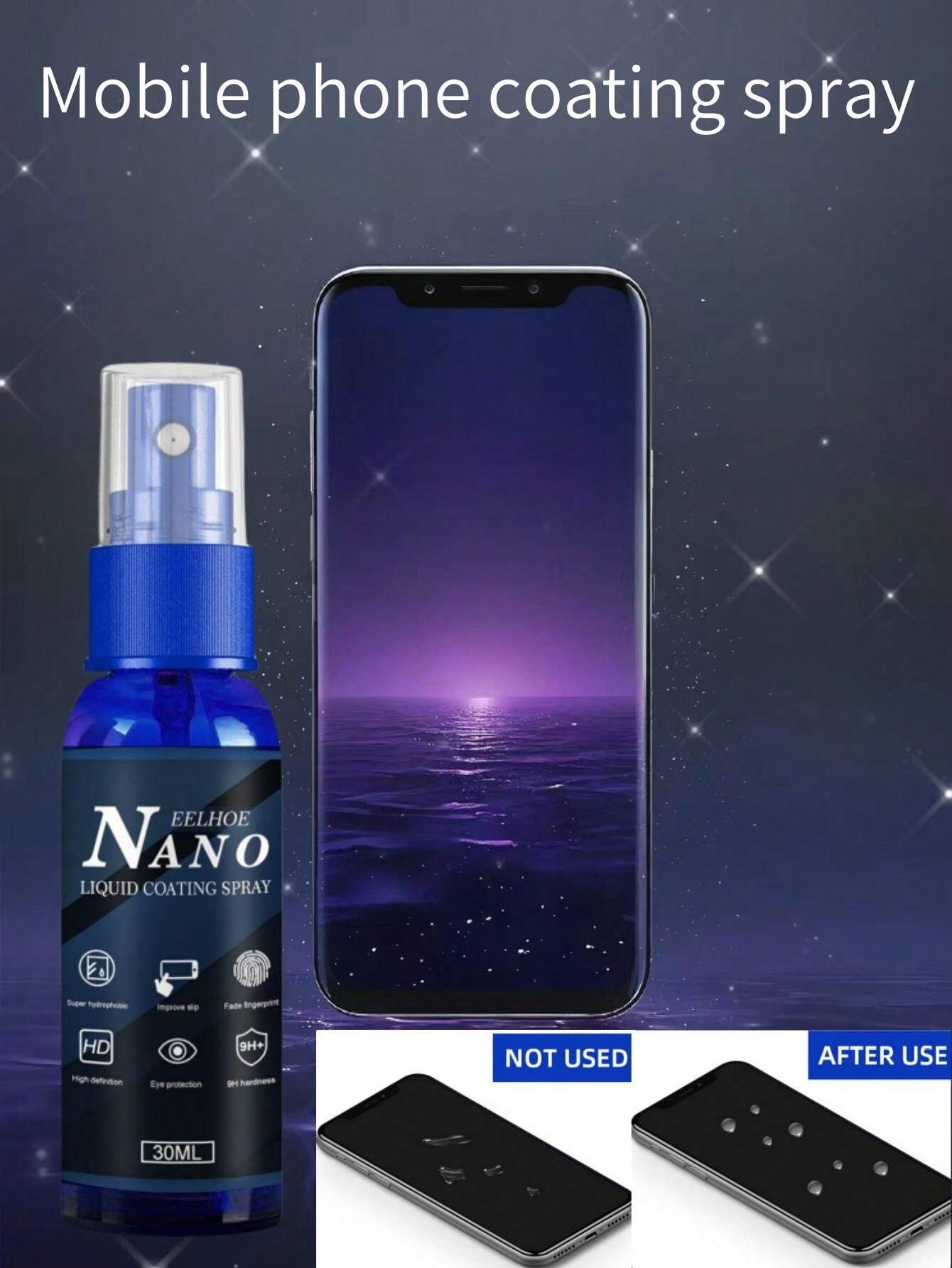 Smartphone Coating Spray - Liquid Glass Screen Protector Hydrophobic ...