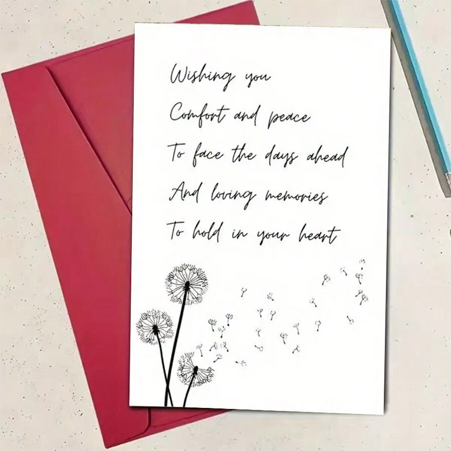 Deepest Sympathy Condolence Card - Perfect For Bereavement, Memorials ...