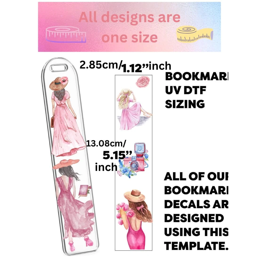 22 Pcs Per Set UV DTF Transfer Sticker - 5.15X1.12 Inch-Waterproof ...