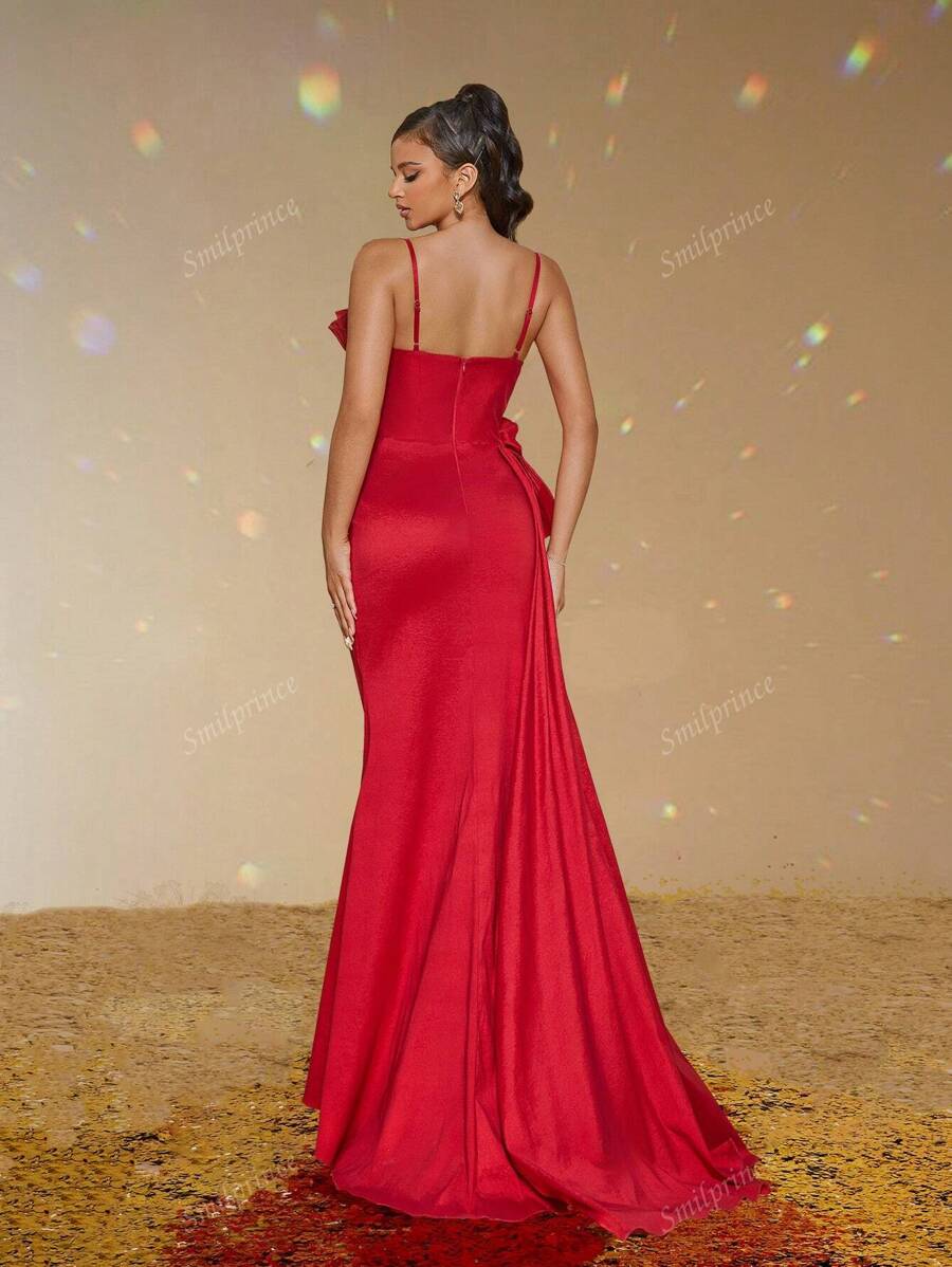 New Elegant Red Evening Gown, Formal Prom Dress, For Wedding Guest ...