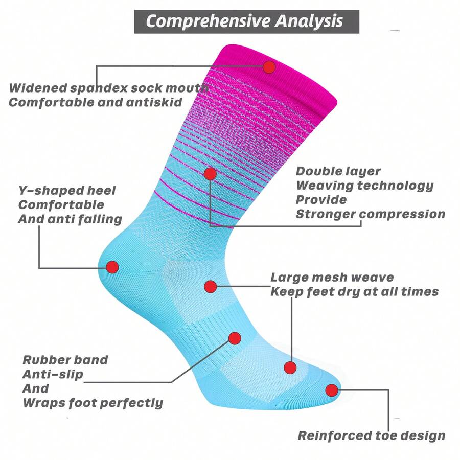 Cycling Socks High Compression Quality Road Bike Socks Men Breathable ...