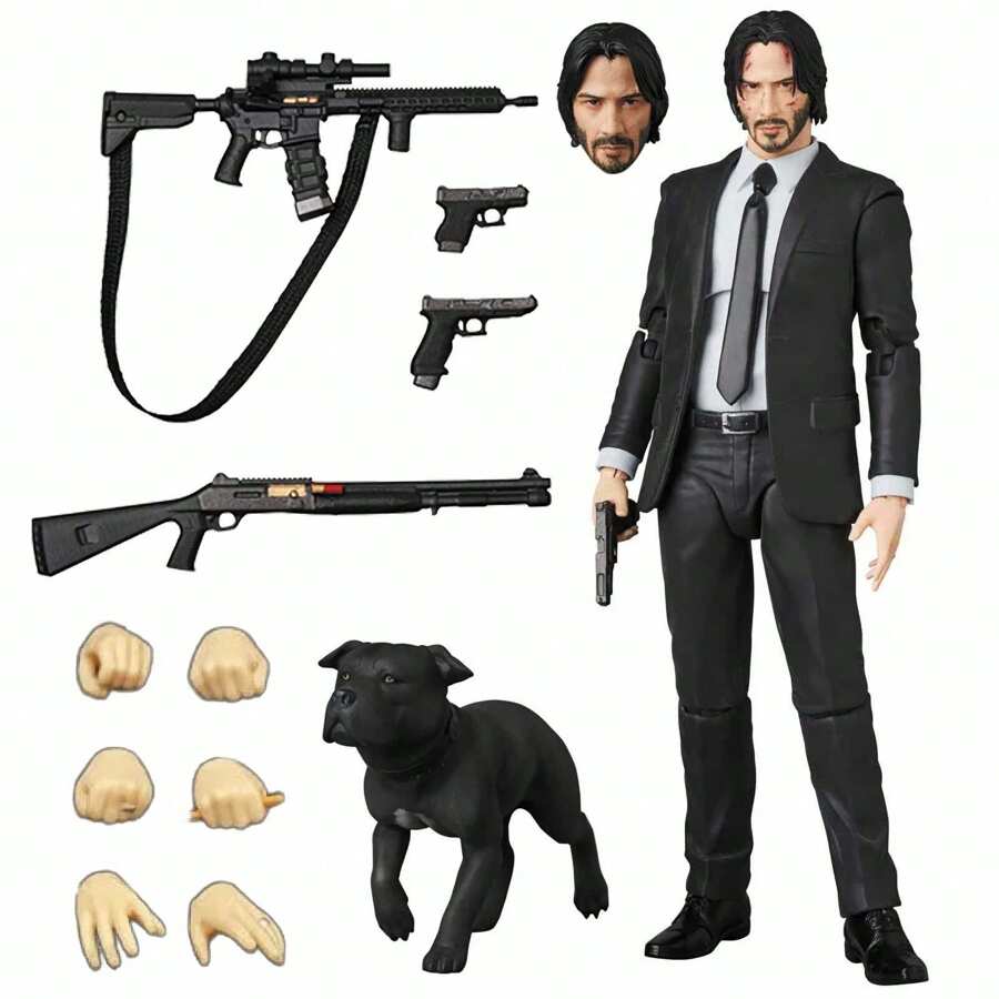 John Wick Action Figures Dog Keanu Reeves Baba Yaga John Wick: Chapter ...