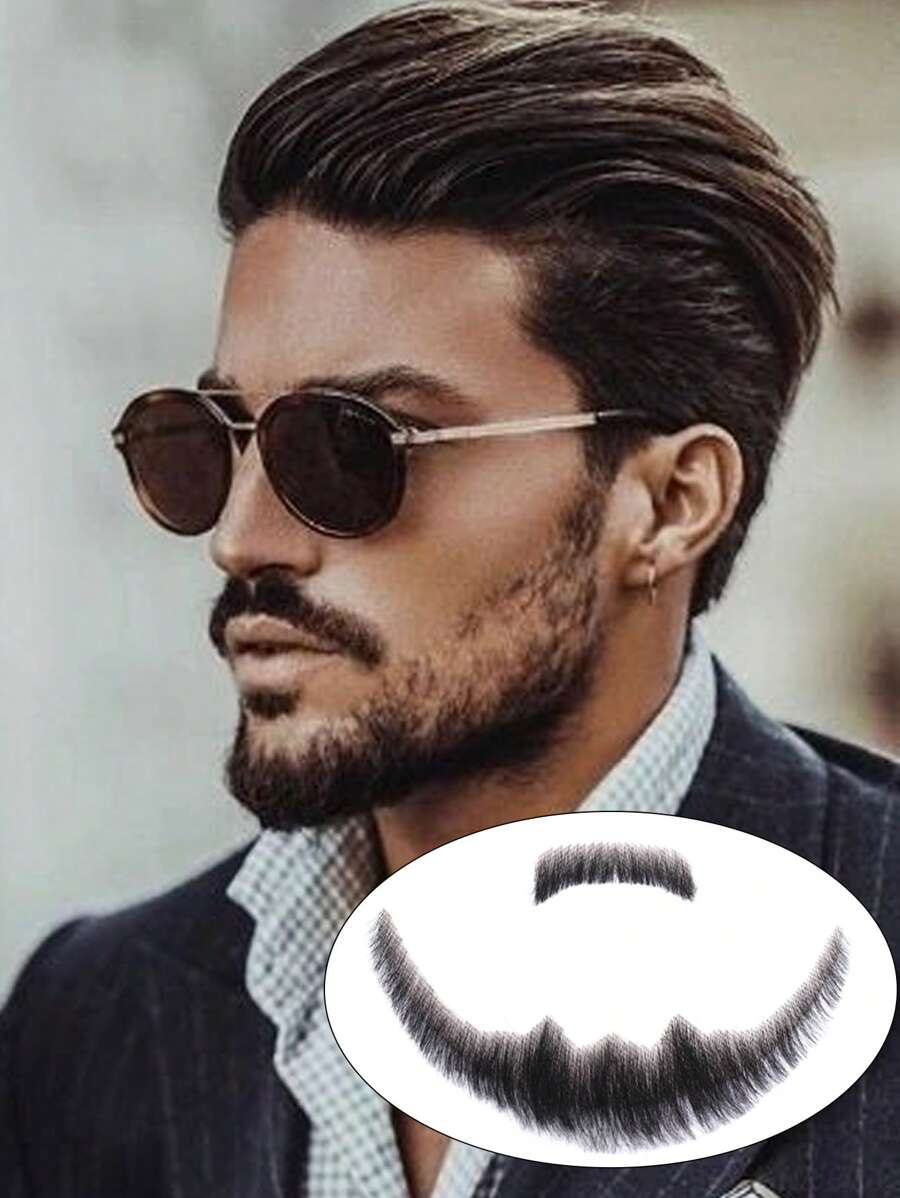 Men's Beard Real Hair Simulation Fake Beard Invisible Realistic Film ...