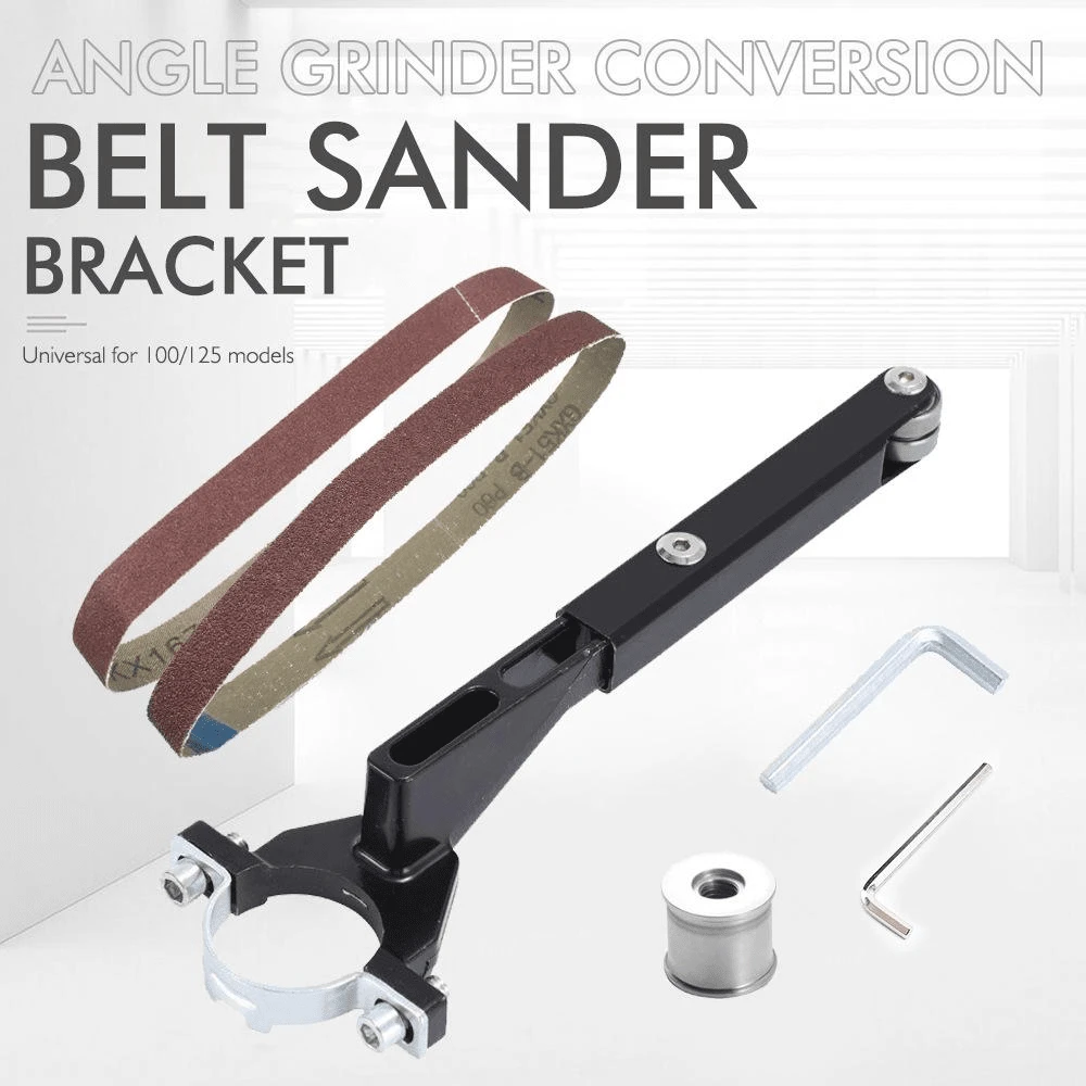 100mm Angle Grinder Converted To Mini Belt Sander Polisher DIY ...