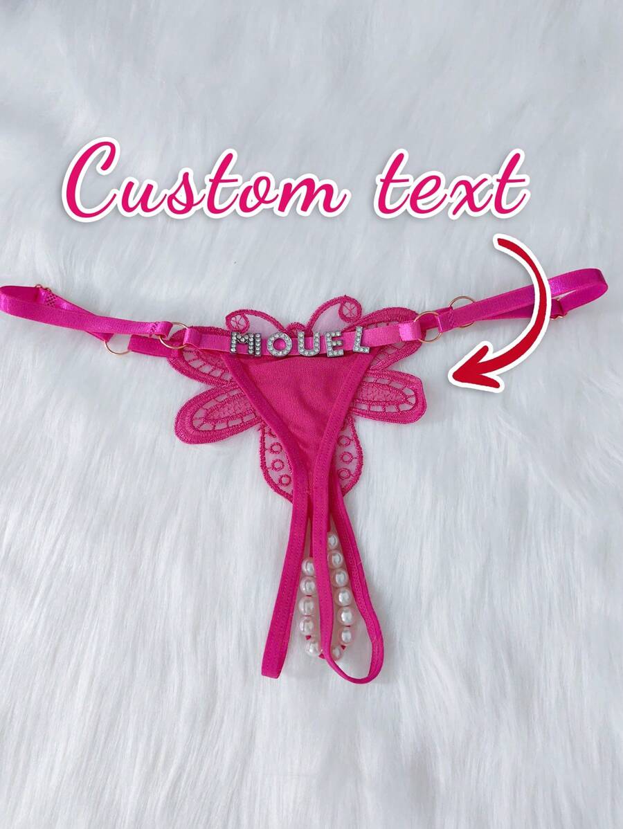 Custom Funny Thong G-Strings With Gold Charms Name • Personalized Charm ...