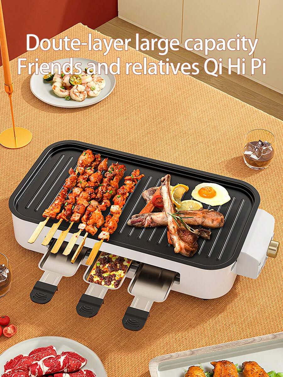 1 Thick Aluminum Alloy Material Barbecue Grill, Smokeless Skewer ...
