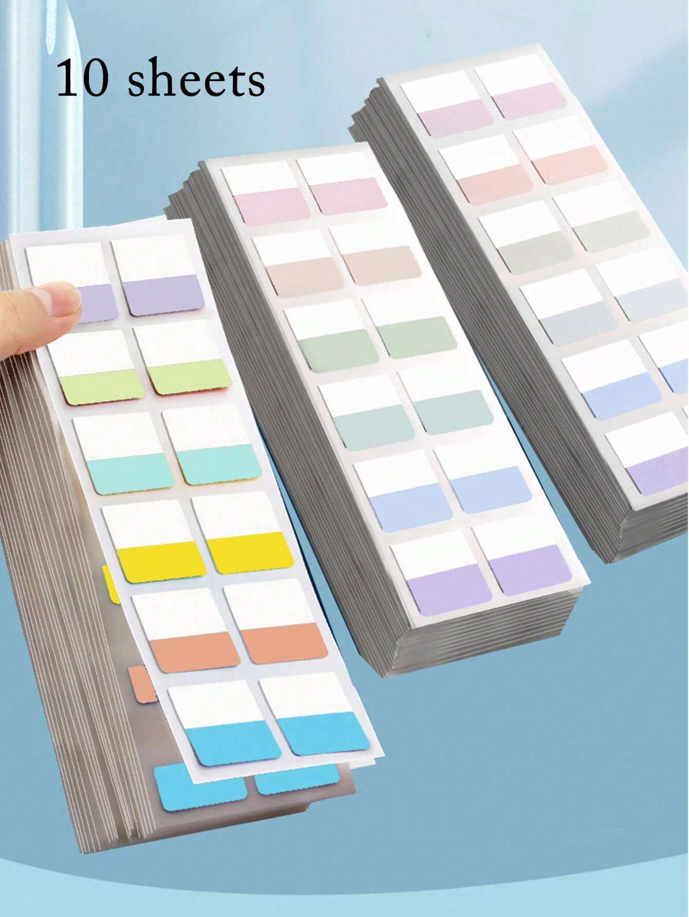 10sheets Sticky Index Tabs, Writable And Repositionable File Tabs Flags ...