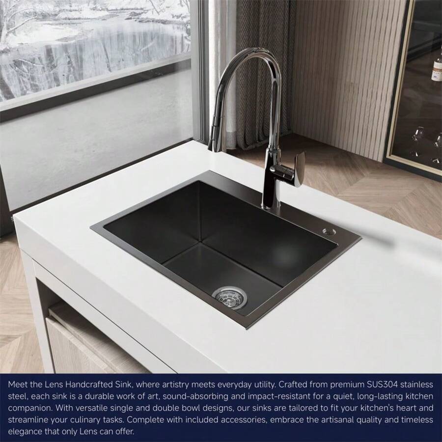 Undermount Kitchen Sink Stainless Steel Under Counter Deep Single Bowl ...