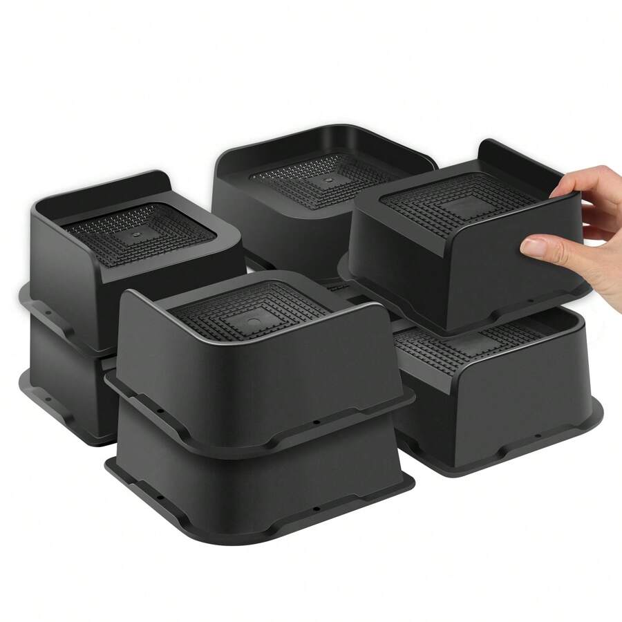 Bed Risers Heavy Duty, L Shape Furniture Risers Support 5000LBs ...