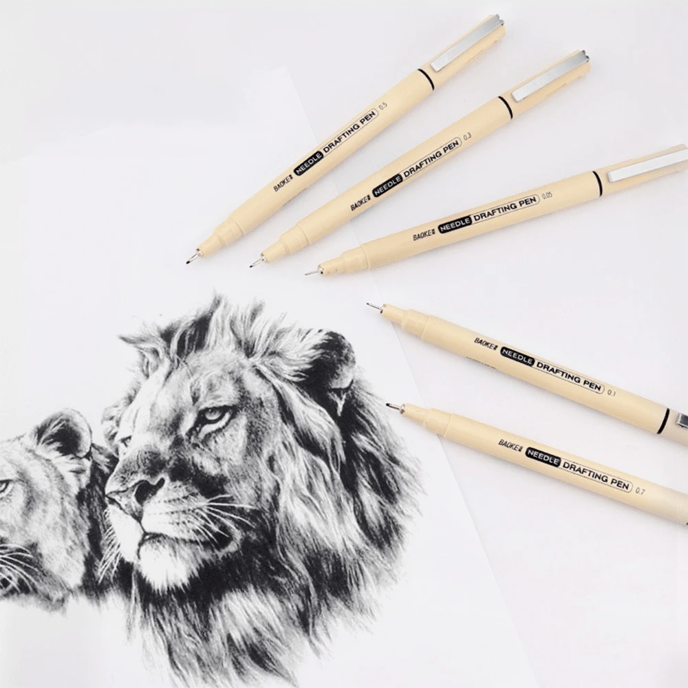 5pcs Miniature Pen, Black Fine Nib Pen With Waterproof Archival Ink, 5 ...