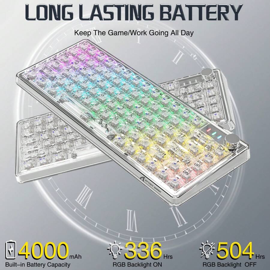 FREEWOLF FREEWOLF X ATTACK SHARK K75 Pro Transparent Mechanical ...