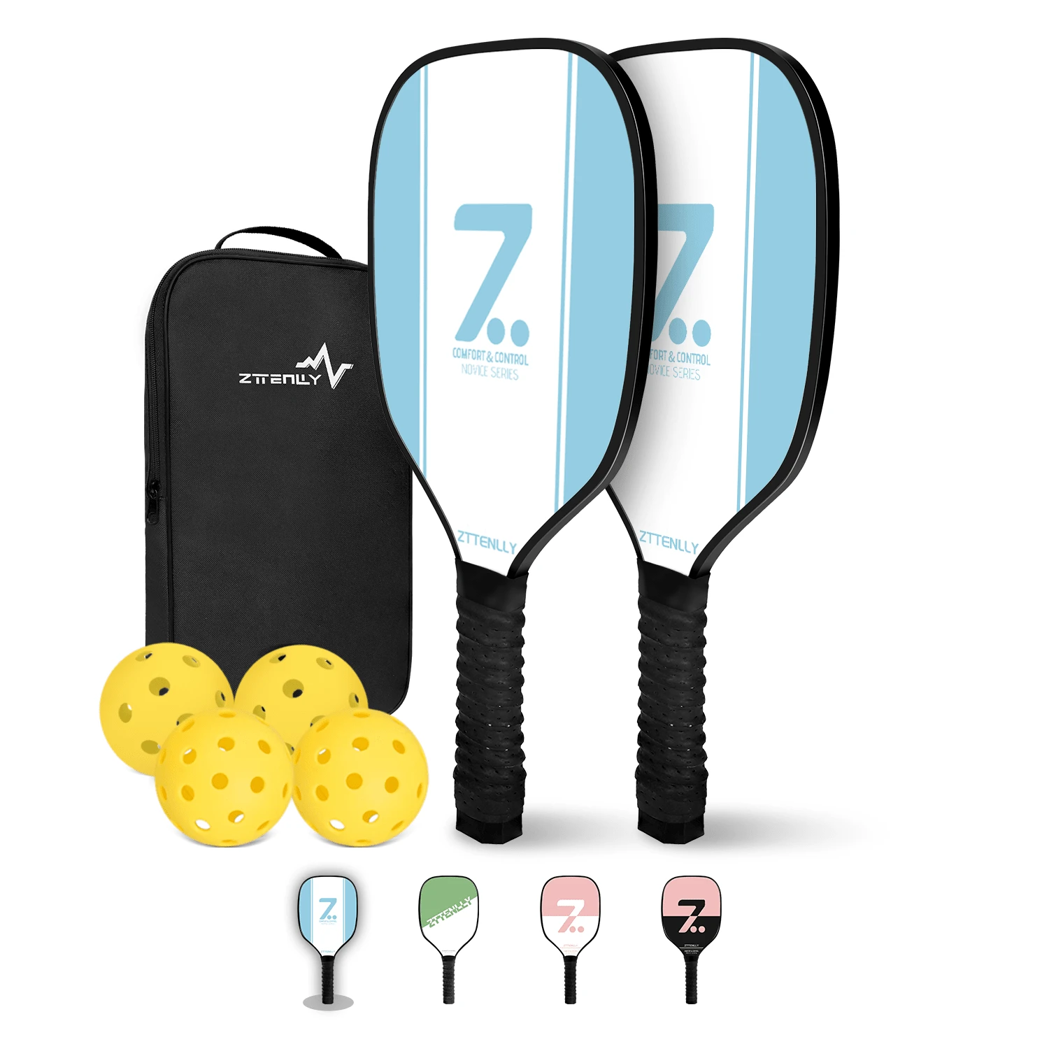 Pickle Paddles Set Of 2 With Indoor Balls & Carry Bag | Precise Control ...