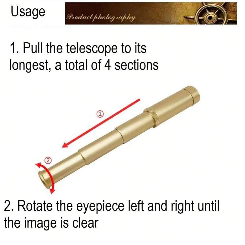 Retro Pirate Telescopic Monocular Telescope 30x40 High-Definition High ...