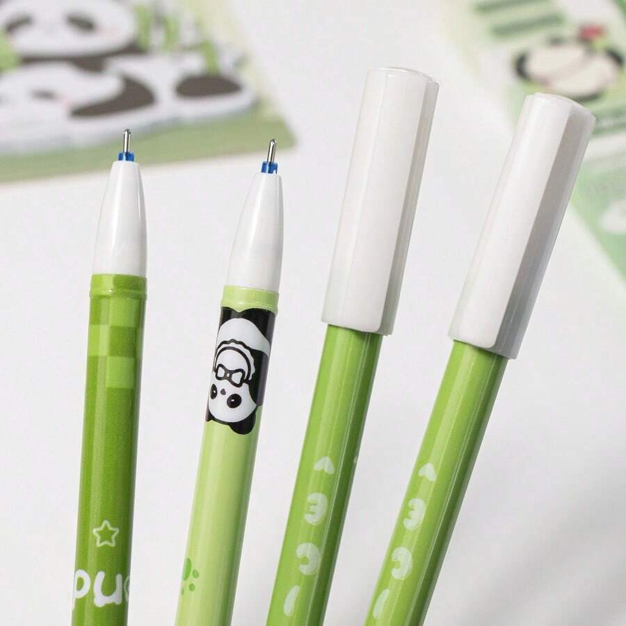 [12 Sets 1 Box] Cute Erase Paper Pen Panda Cap Primary School Students ...