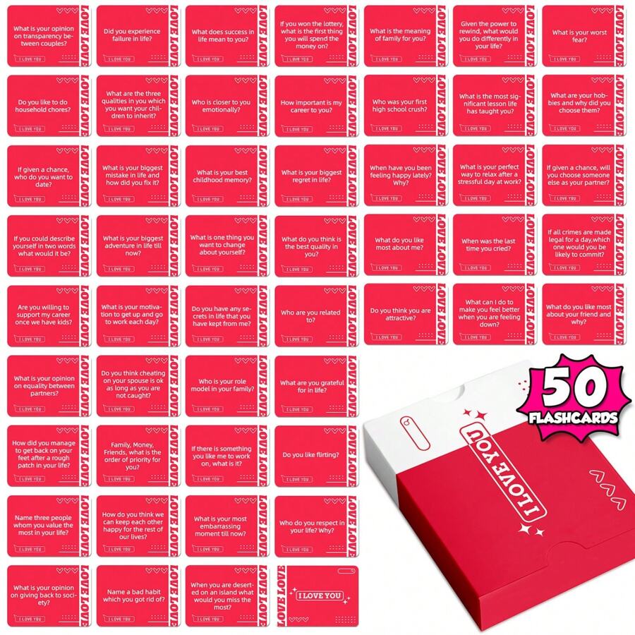 Juego de cartas con 50 tarjetas de inicio de conversación para parejas ...