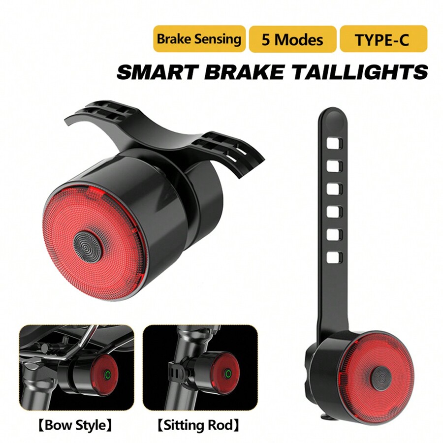 Sensor Bike Tail Light, Super Bright Intelligent Rechargeable Bicycle ...