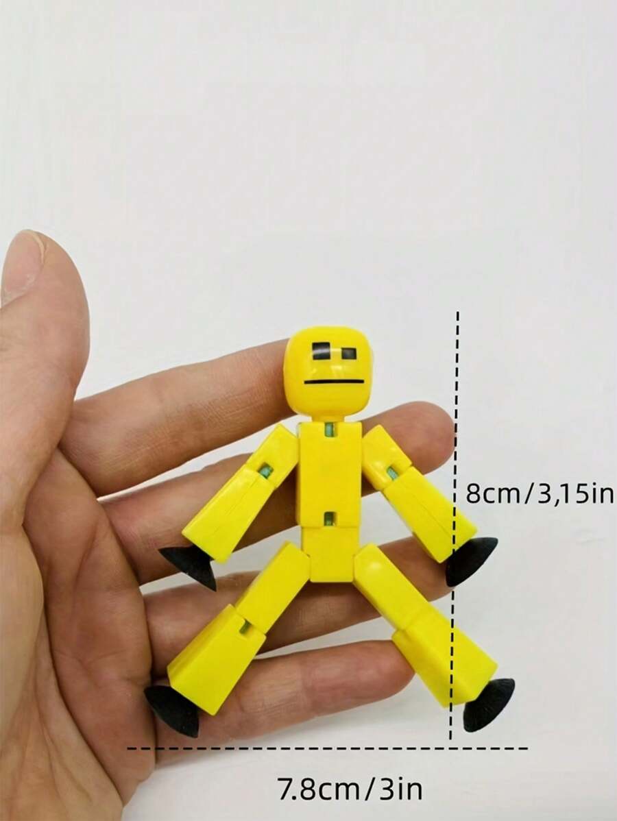 1Pc 8cm/3.15inch Foldable Suction Cup Stickman Model Variety Doll ...