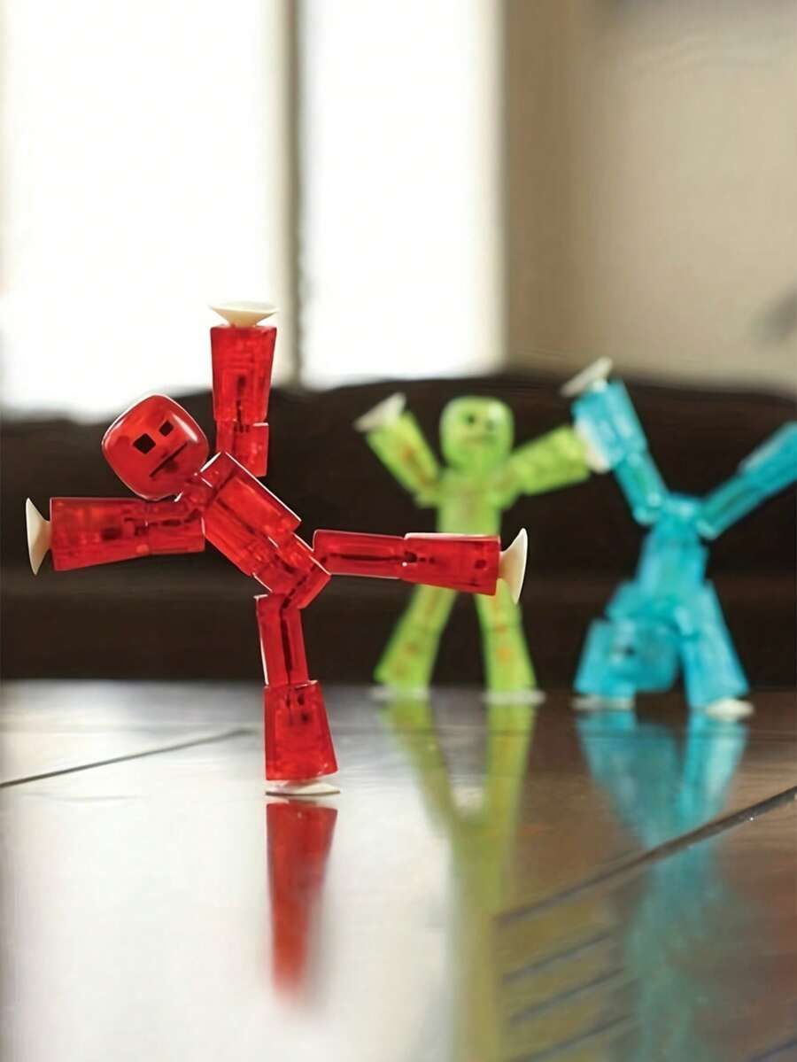 1Pc 8cm/3.15inch Foldable Suction Cup Stickman Model Variety Doll ...