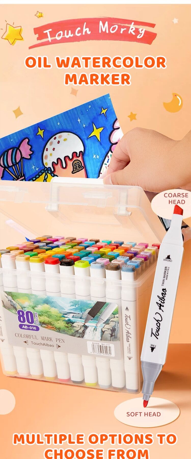 Art Markers, Dual Tip Permanent Marker Pens Highlighters Perfect For ...