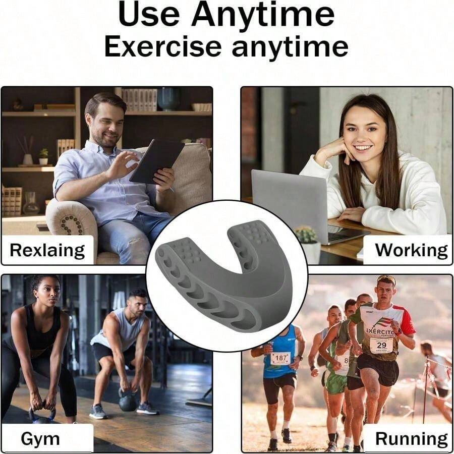 Unisex Jawline Exercises Silicone Face Trainers Are Used To Work The