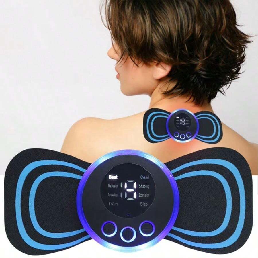 Smart EMS Mini Cervical Massage Patch Convenient Massager Home Electric Meridians Pulse Shoulder ...