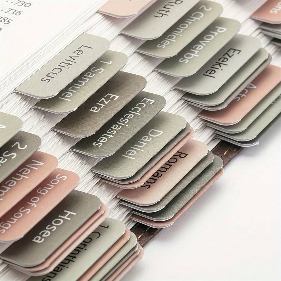 75 pezzi Linguette per indice della Bibbia, etichette adesive per ...
