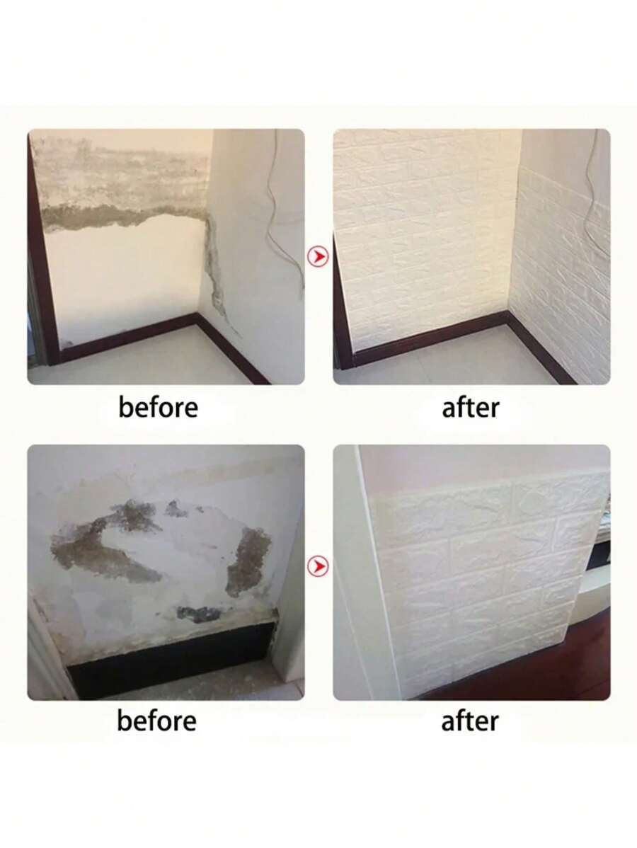 70cm*1/2/3/5/10m 3D Self-Adhesive Wallpaper DIY Waterproof Brick Wall ...