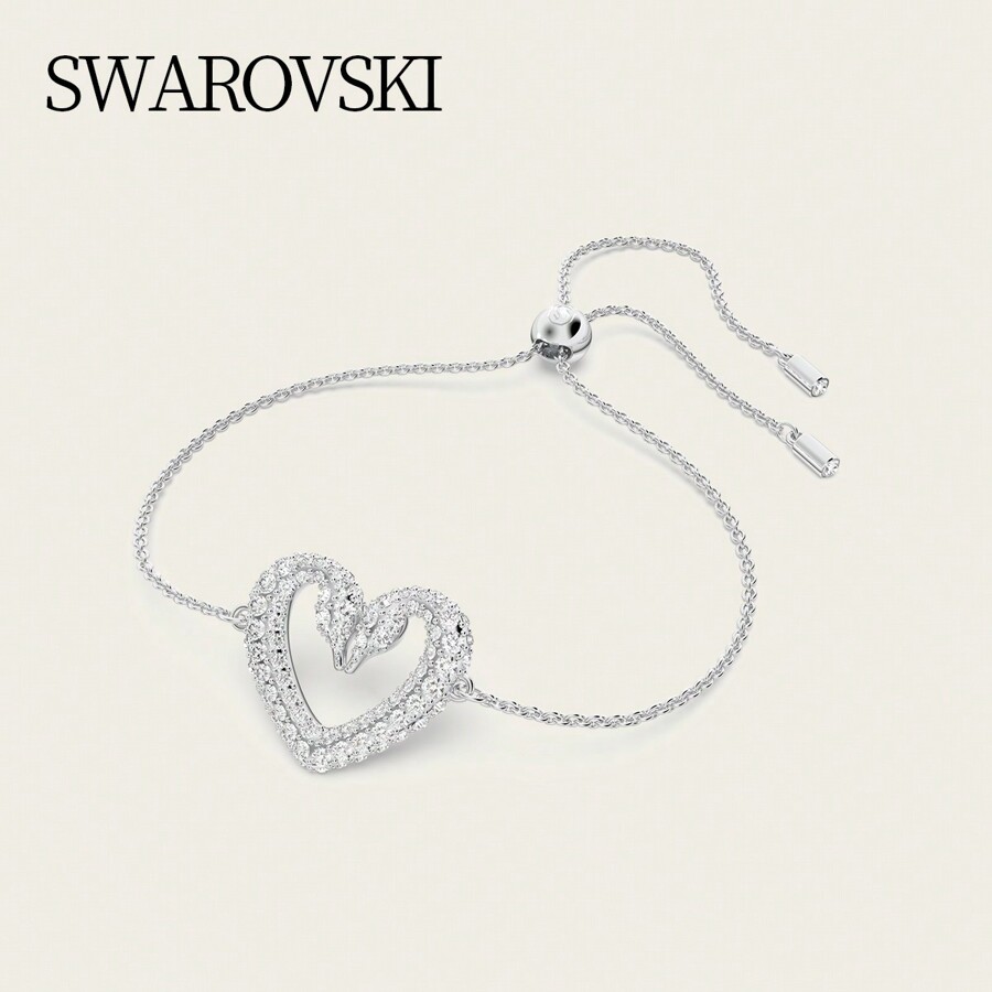 Swarovski UNA Heart-Shaped Bracelet For Women 5625534, Elegant Jewelry ...