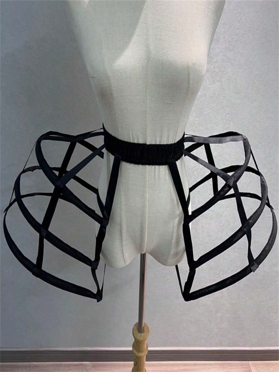 3-Layer Hollow Black & White Bird Cage Petticoat Skirt, Wholesale ...