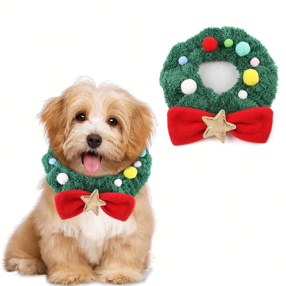 1pc Pet Scarf Cute Cat And Dog Scarf Christmas & New Year Holiday ...
