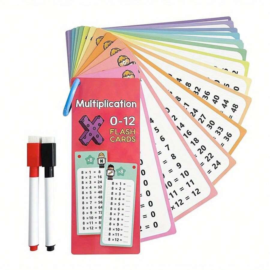 15pcs Reusable Math Number Flashcards With Addition, Erasable Math ...