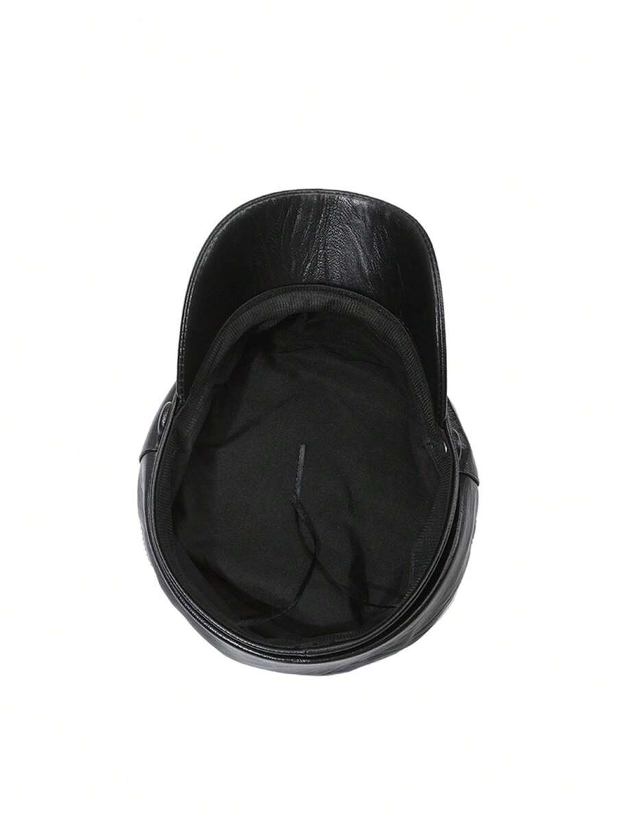 1pc Women Autumn/Winter Korean-Style Casual PU Leather English Style ...