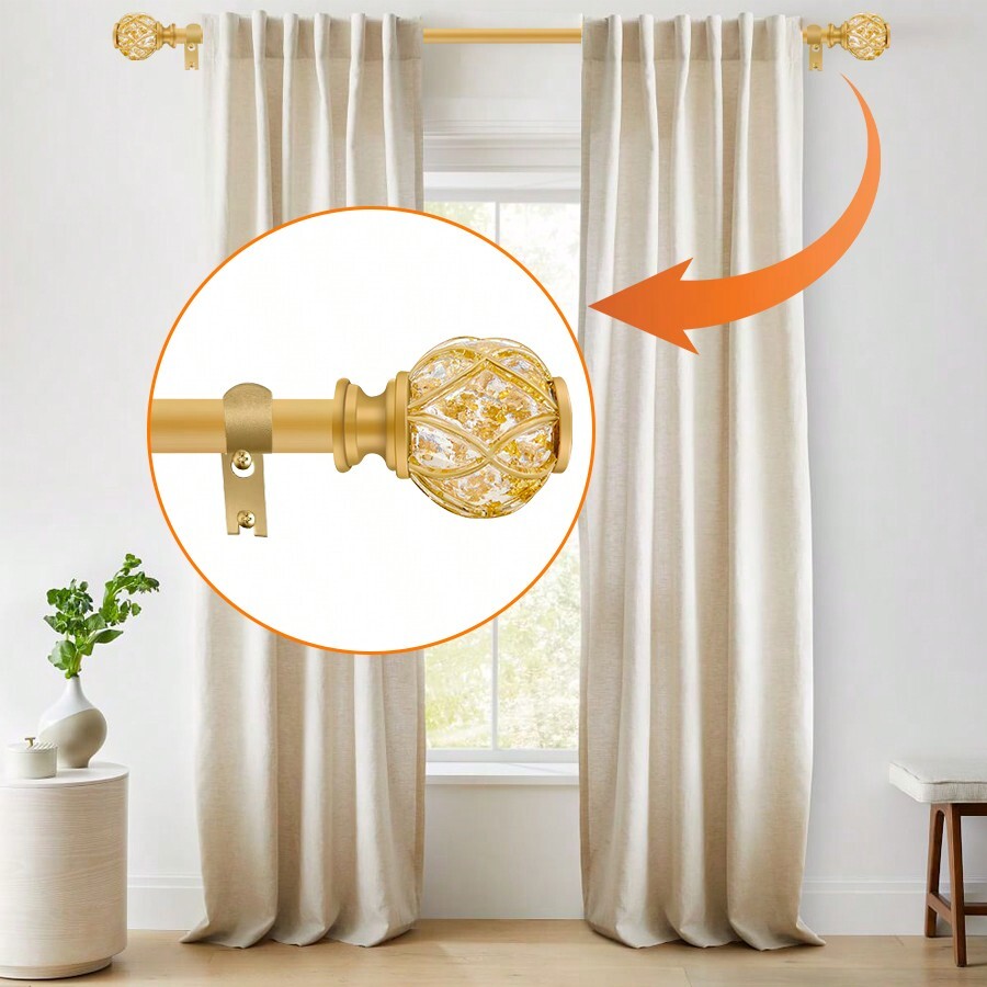Heavy Duty Curtain Rods For Windows 28 To 122 Inch Luxury Resin ...
