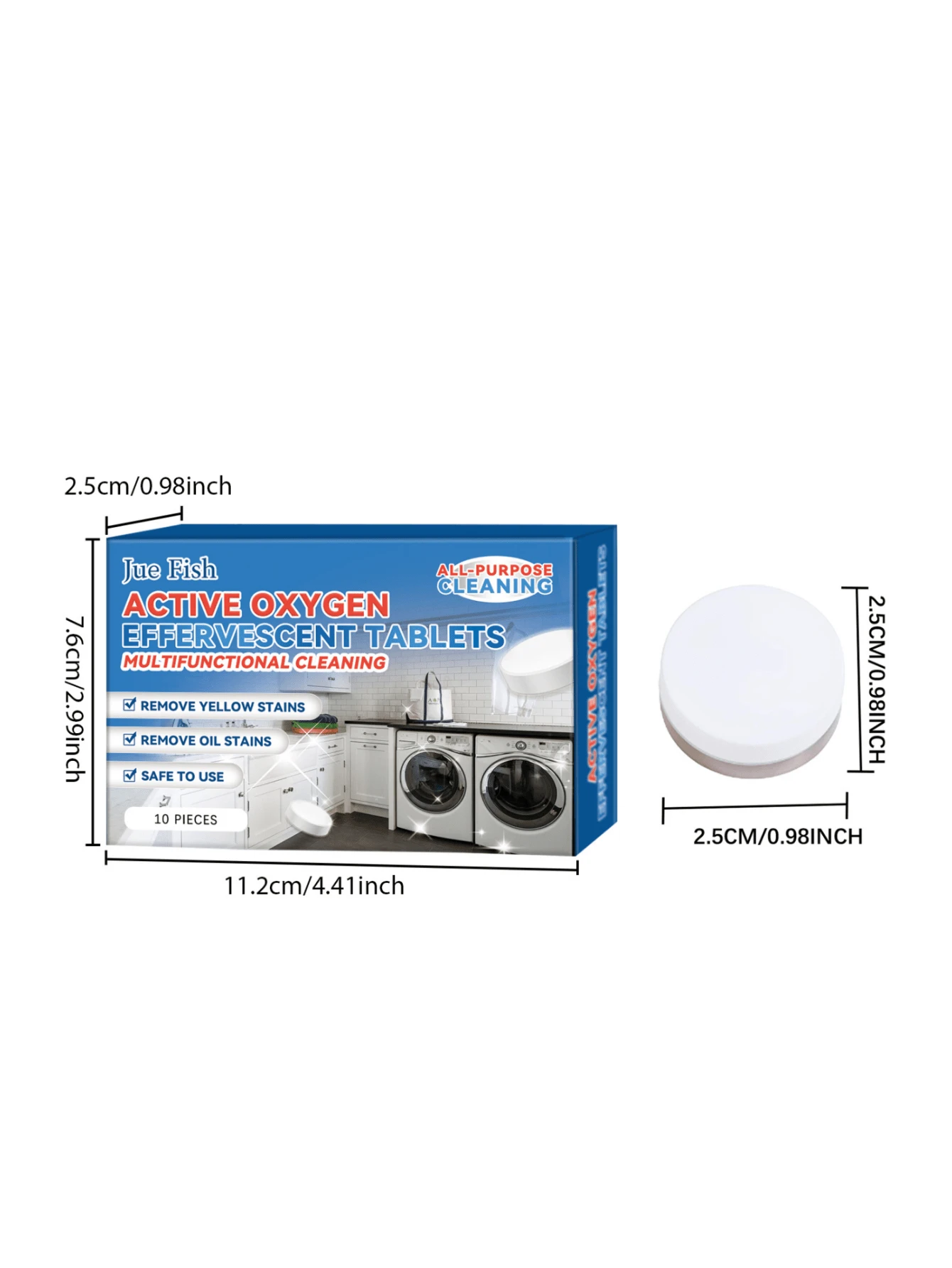 Multi-Function Oxy-Activated Cleaning Tablets, Effective For Removing ...